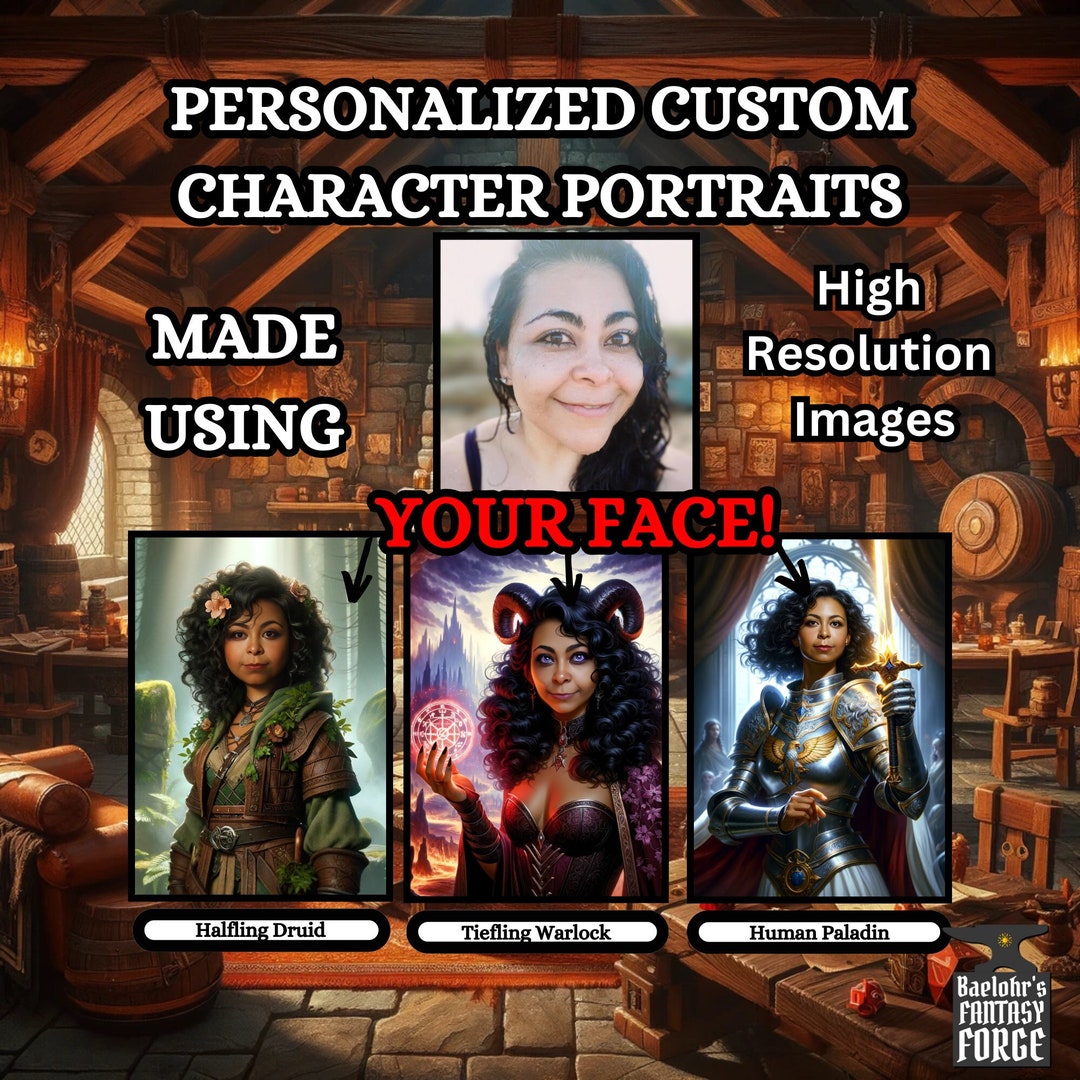 Personalized Face Custom Character Portrait Commission RPG Game ...