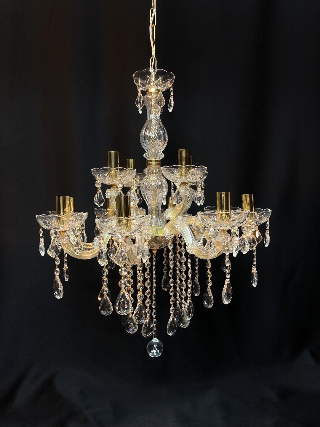 12 light handcrafted maria Theresa Model classic chandrlier - Etsy