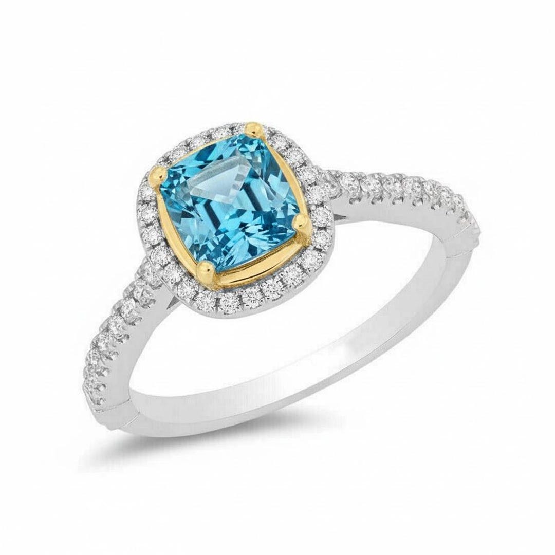 Enchanted Disney Jasmine Princess Swiss Blue Topaz and Diamond Frame ...