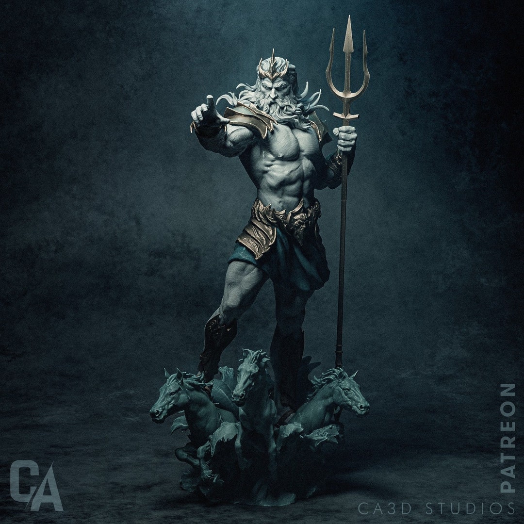 Poseidon | Maximum Detailed 3d 12k Resin Printed Figure - Etsy