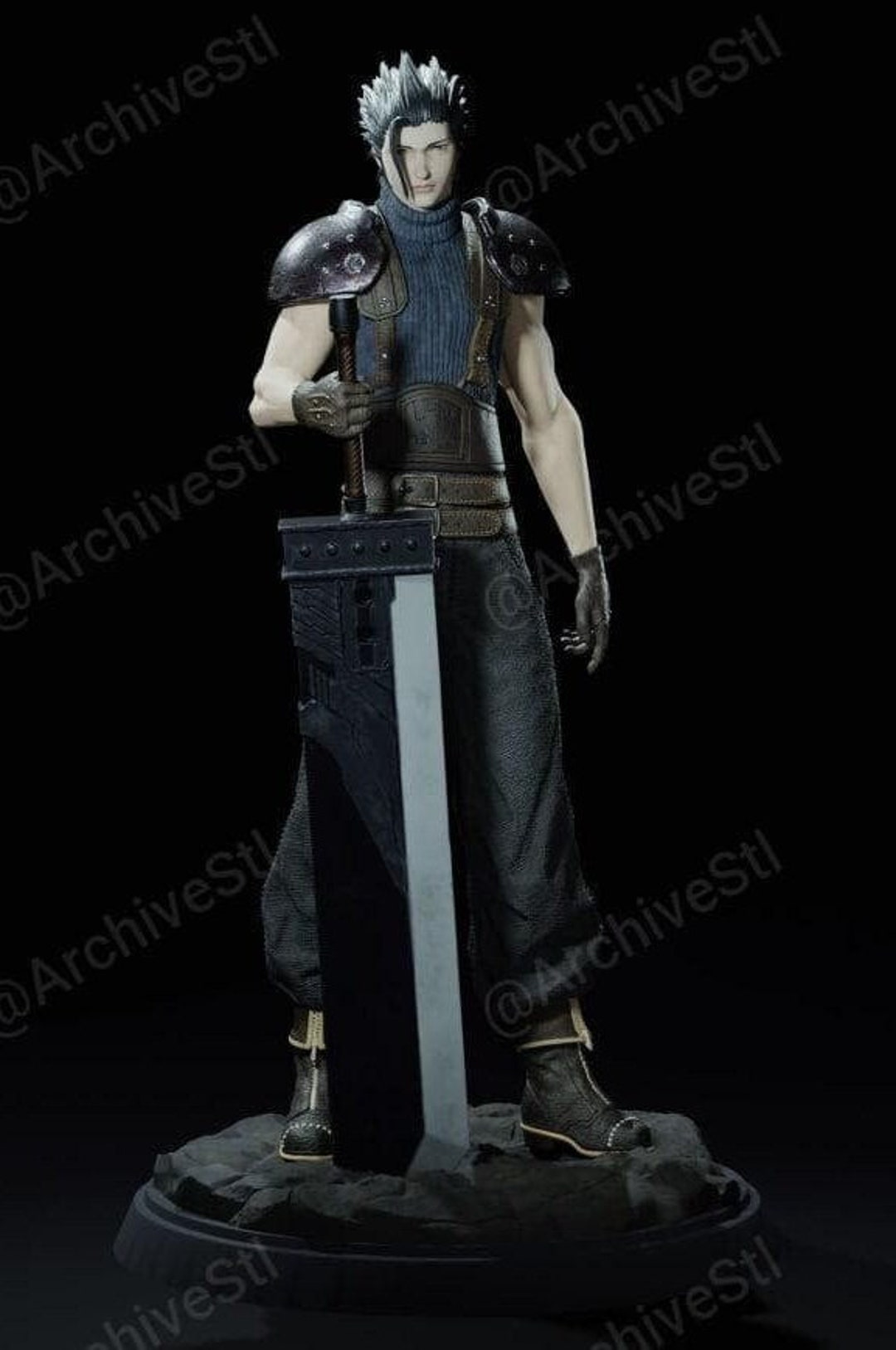 1/9 24 Cm FF Mr. Sword V4 Fan Art Sculpture 3d 12k Resin Statue ...