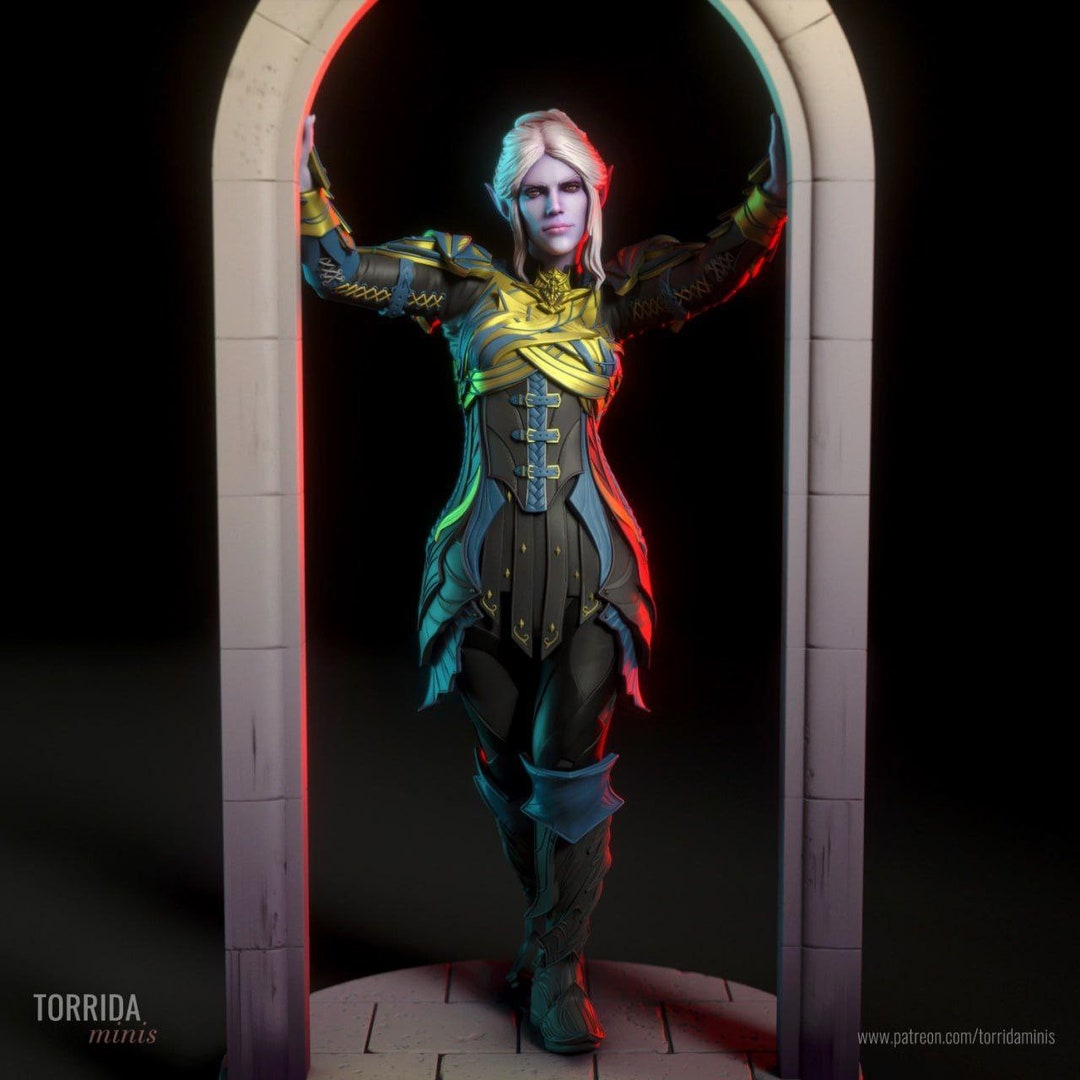 Minthara Baldur's Gate 3 Fan Art 24cm 3d 12k Resin Statue Unpainted ...