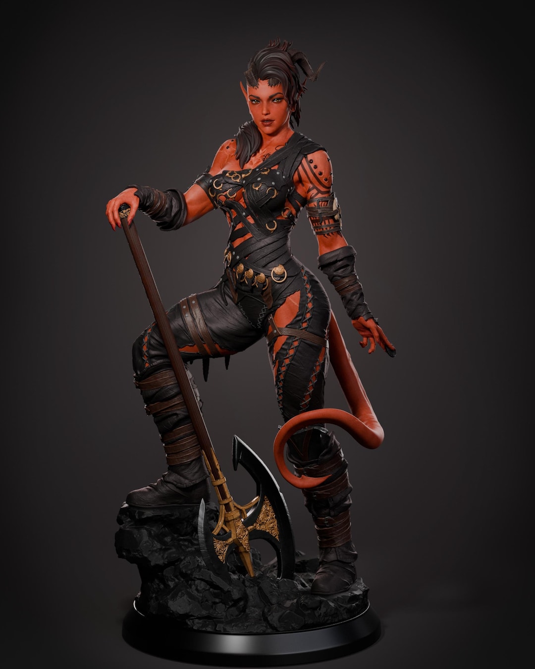 Red Lady Axe BG3 23cm 1/9 Fan Art 3d 12k Resin Statue Unpainted Version ...