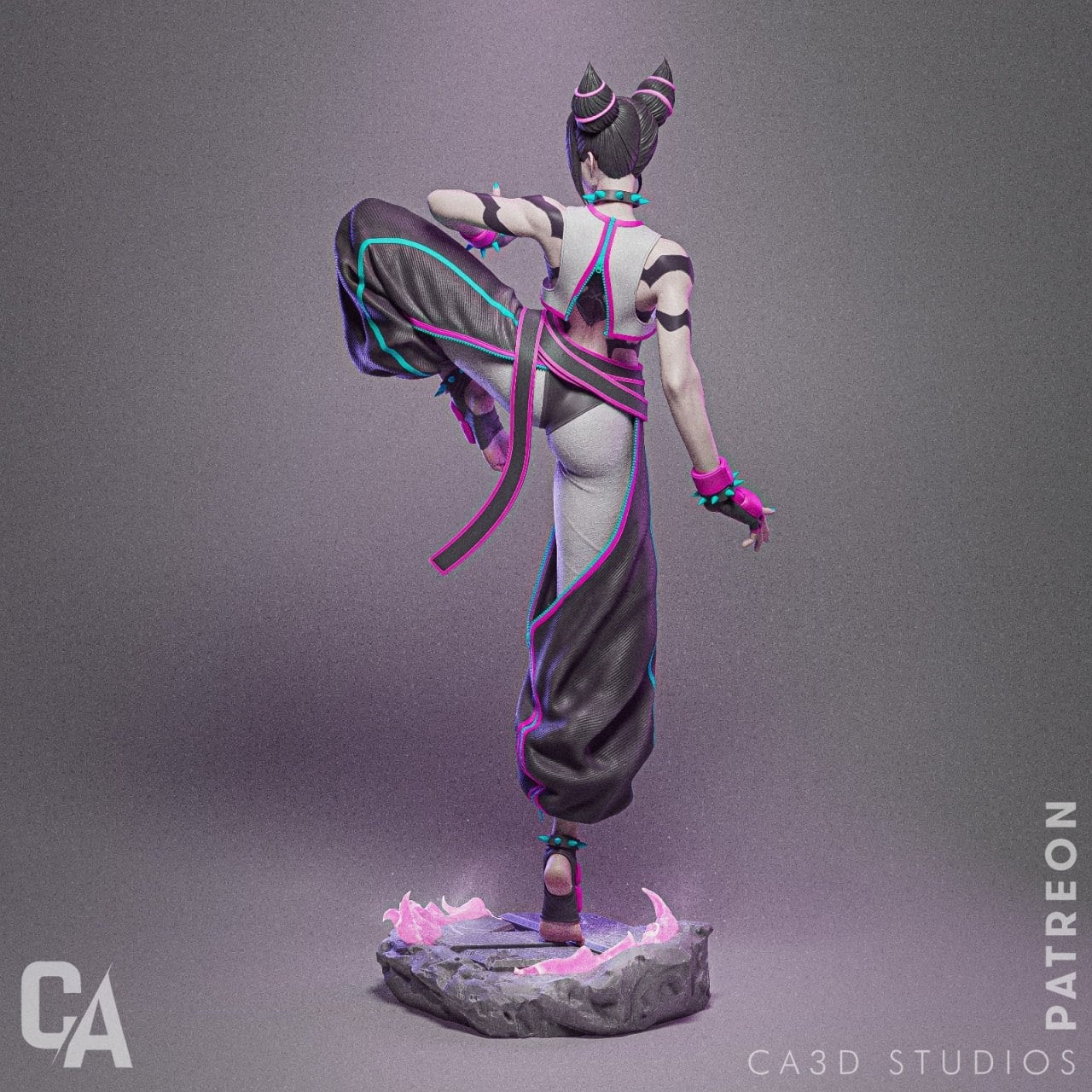 Juri SF Fan Art 3d 12k Resin Statue Unpainted Version 1/9 23 Cm - Etsy UK