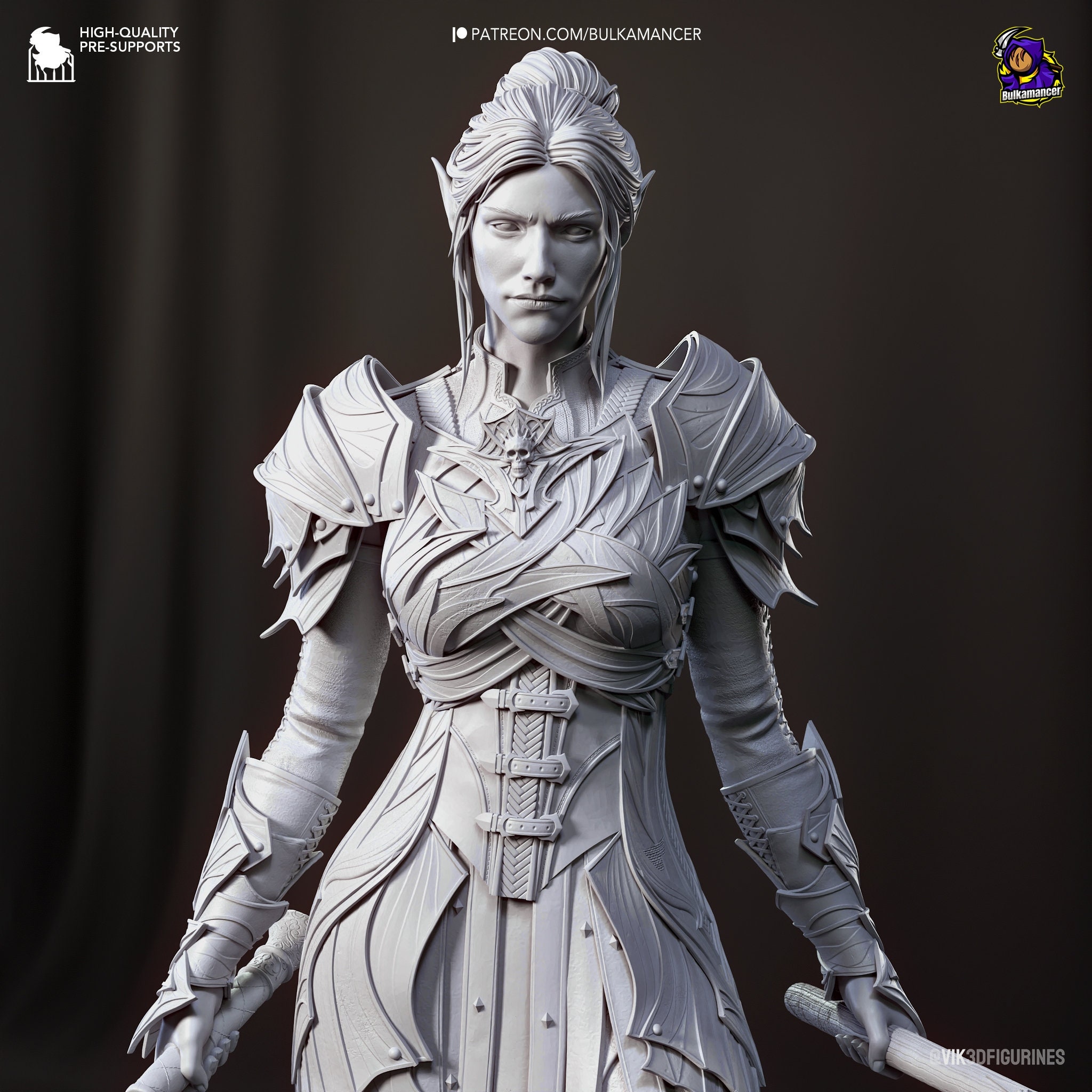 Minthara Baldur's Gate 3 Fan Art 24cm 3d 12k Resin Statue Unpainted ...