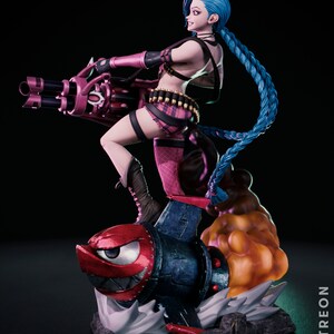 Jinx League of Legends 1/9 20 Cm Fanart 3d 12k Resin Statue Unpainted Version - Etsy Australia