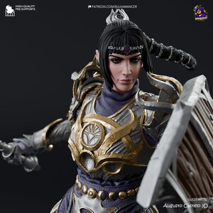 Estatua de resina BG3 Fan Art 3D de Lady of Shadow de 25 cm, versión ...
