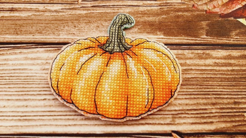 Orange Pumpkin Sampler Digital Cross Stitch Pattern, Halloween ...
