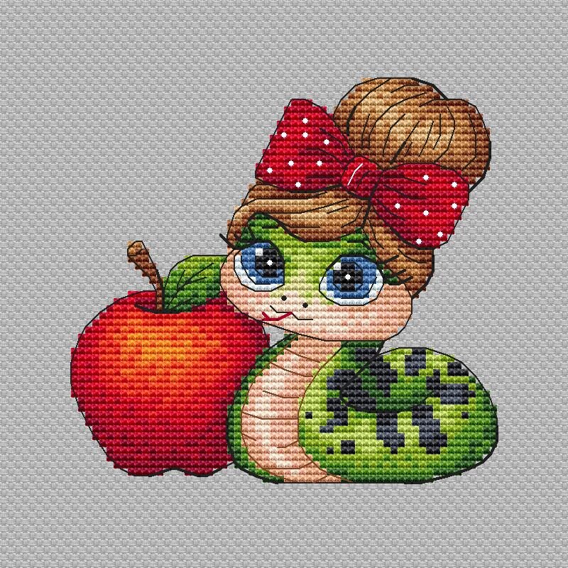 Snake Cross Stitch Pattern, Symbol 2025 Year, Digital Cross Stitch ...