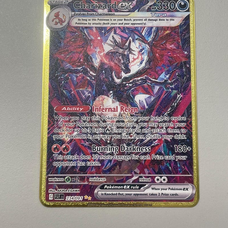 Gold Charizard Card - Etsy