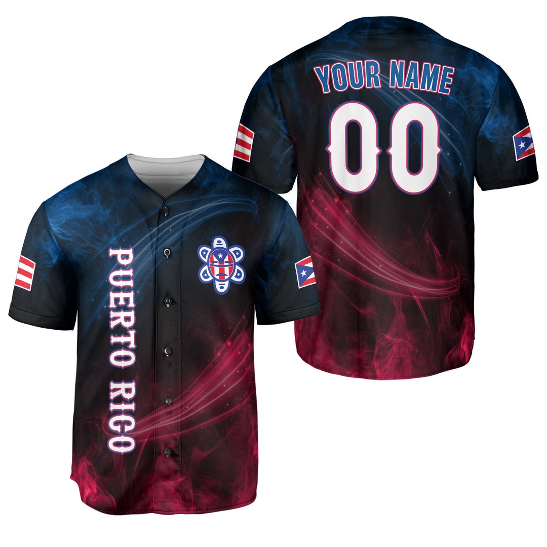 Custom Puerto Rico Team Baseball Jersey Puerto Rico Uniform - Etsy