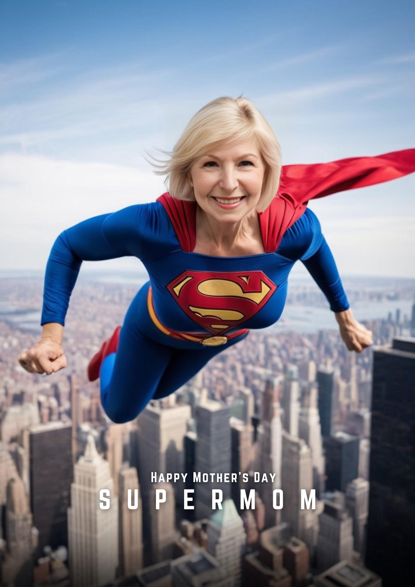 Superhero Mother’s Day Cartoons, Supermom Gift Idea, Super Hero Mom ...