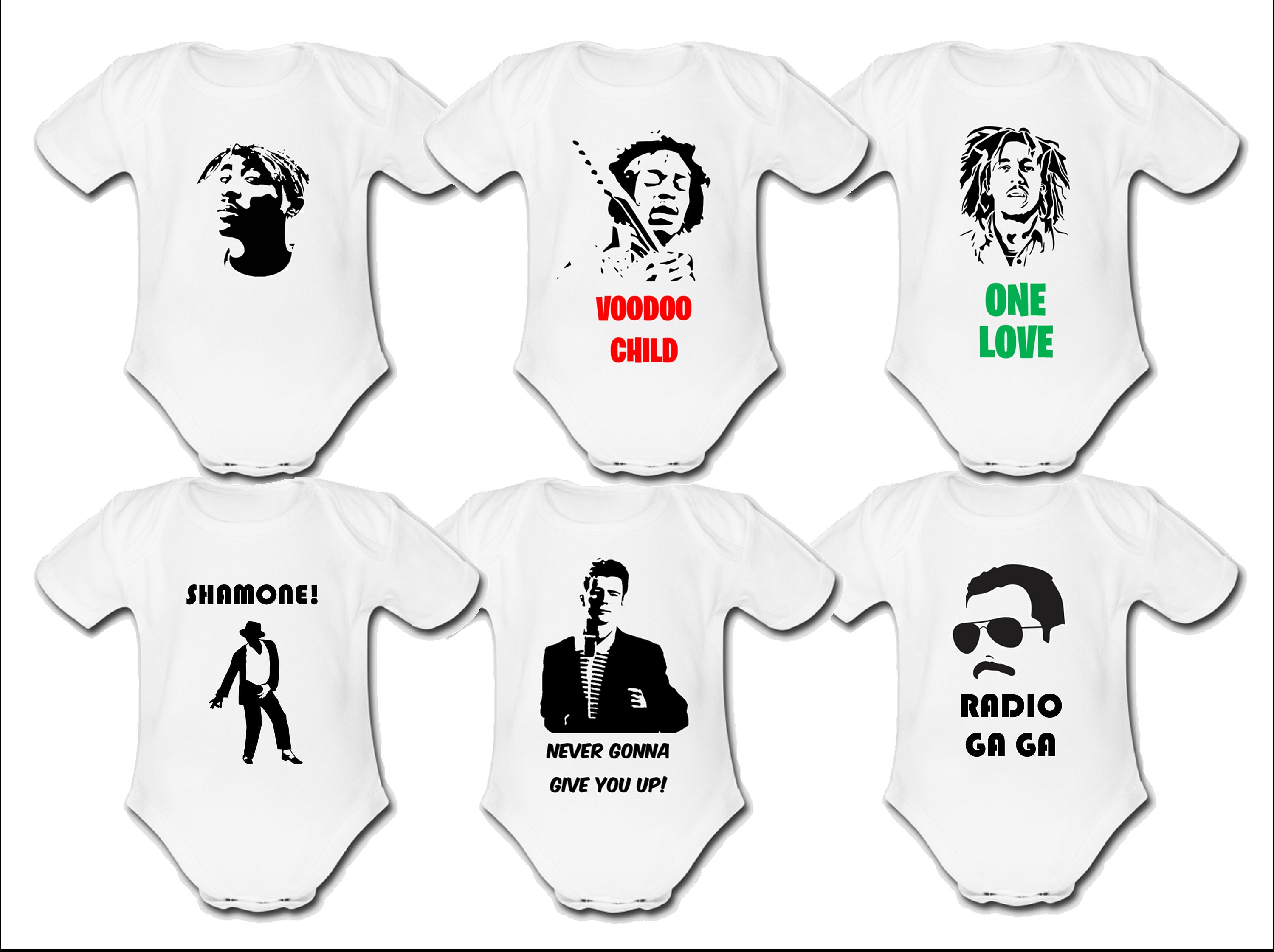 Famous People Music Baby Grow Unique Designs Tupac Michael Jackson ...