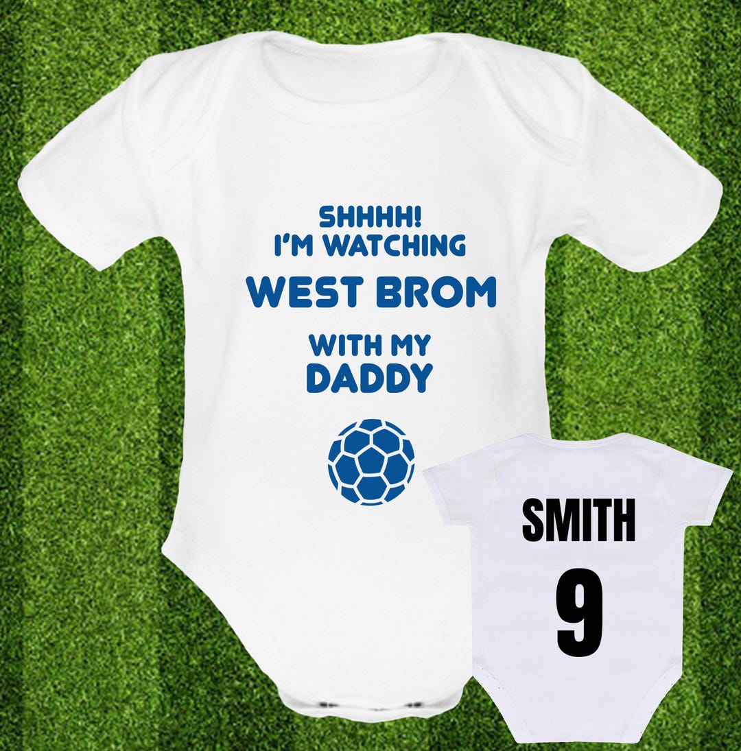 Psychobaby FREE Customisation With Daddy WEST BROM Baby Grow Daddy ...