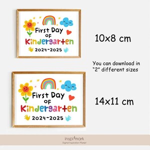 First Day of Kindergarten, Back to School Sign, Printable for First Day ...