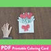 Printable Foldable Mother's Day Coloring Card, Mothering Sunday Mothers ...