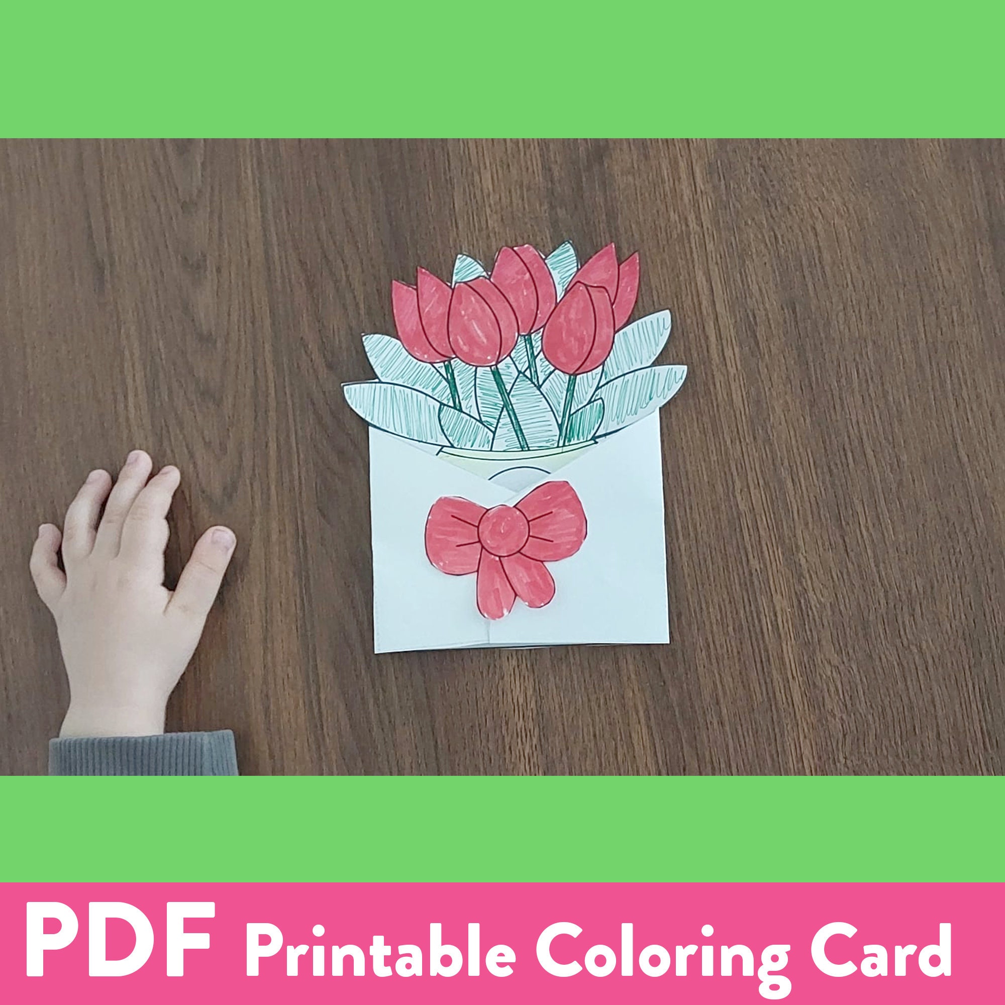 Printable Foldable Mother's Day Coloring Card, Mothering Sunday Mothers ...