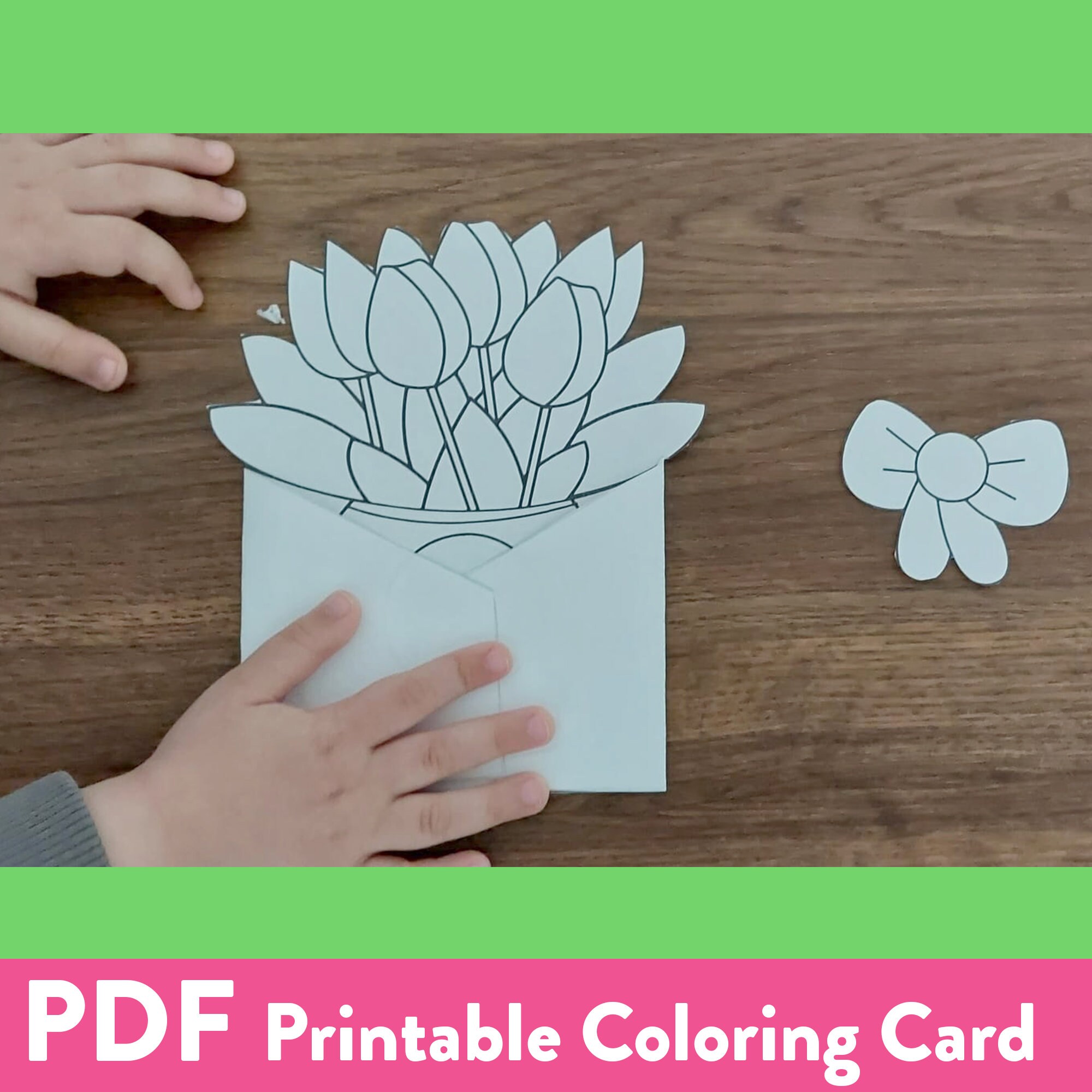 Printable Foldable Mother's Day Coloring Card, Mothering Sunday Mothers ...