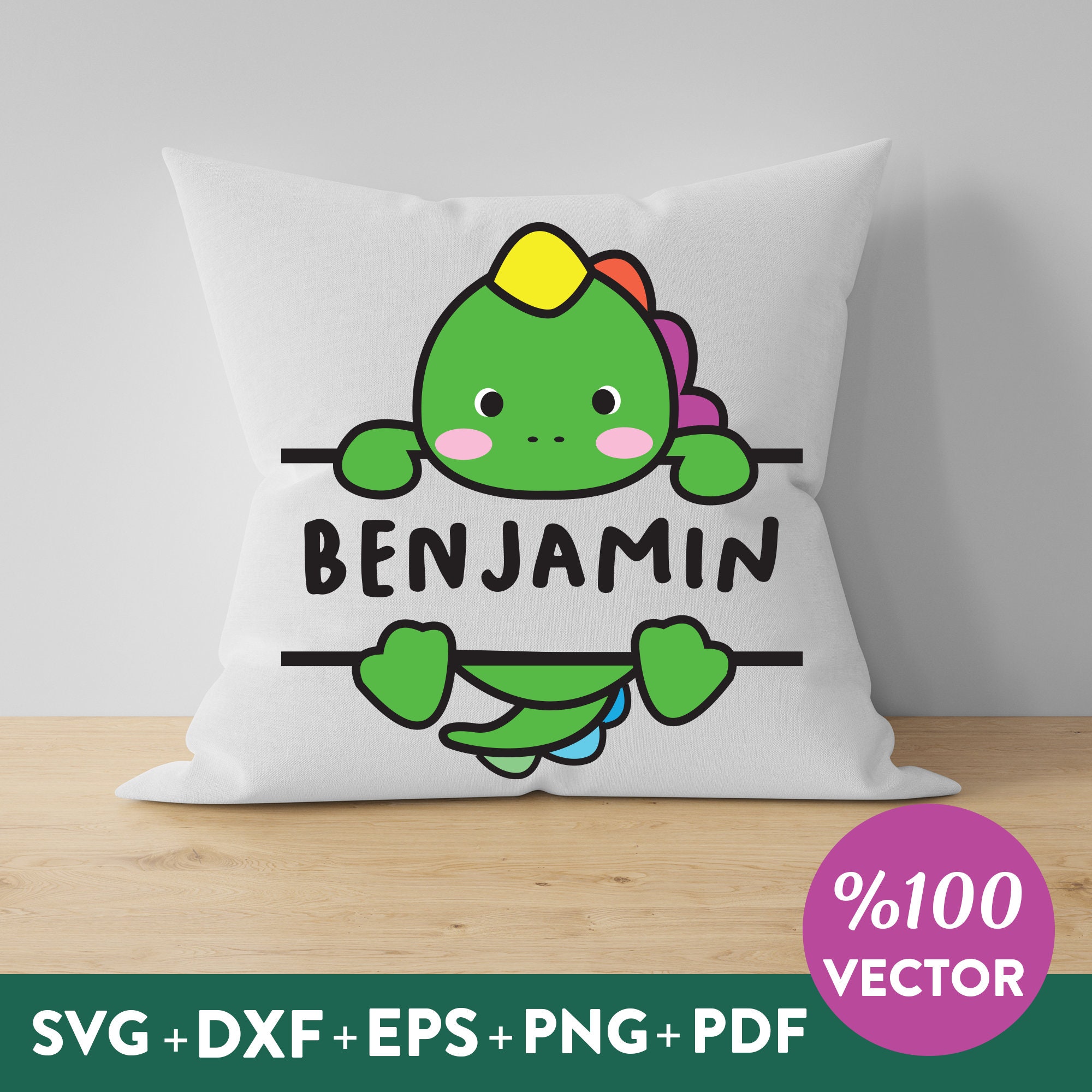 Dinosaur Monogram Svg, Split Name Frames SVG, Dinosaur Name Frame Cut ...