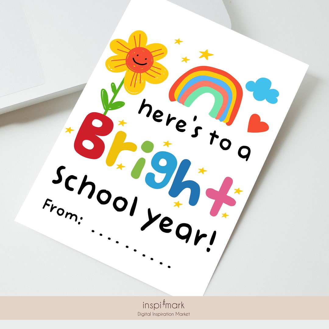 Here is to a Bright School Year Printable Tag Perfect for Back to ...