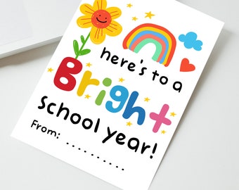 EDITABLE Bright School Year Gift Tag Printable Back to - Etsy