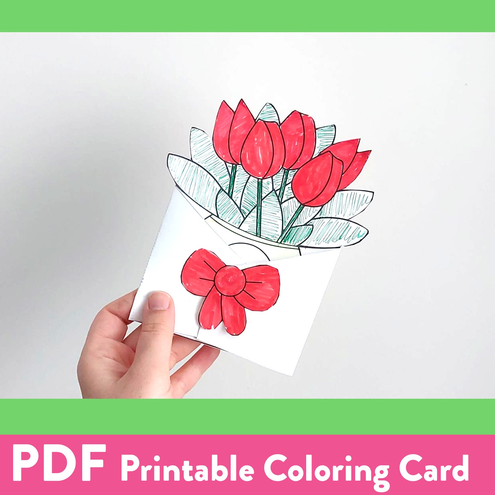 Printable Foldable Mother's Day Coloring Card, Mothering Sunday Mother ...