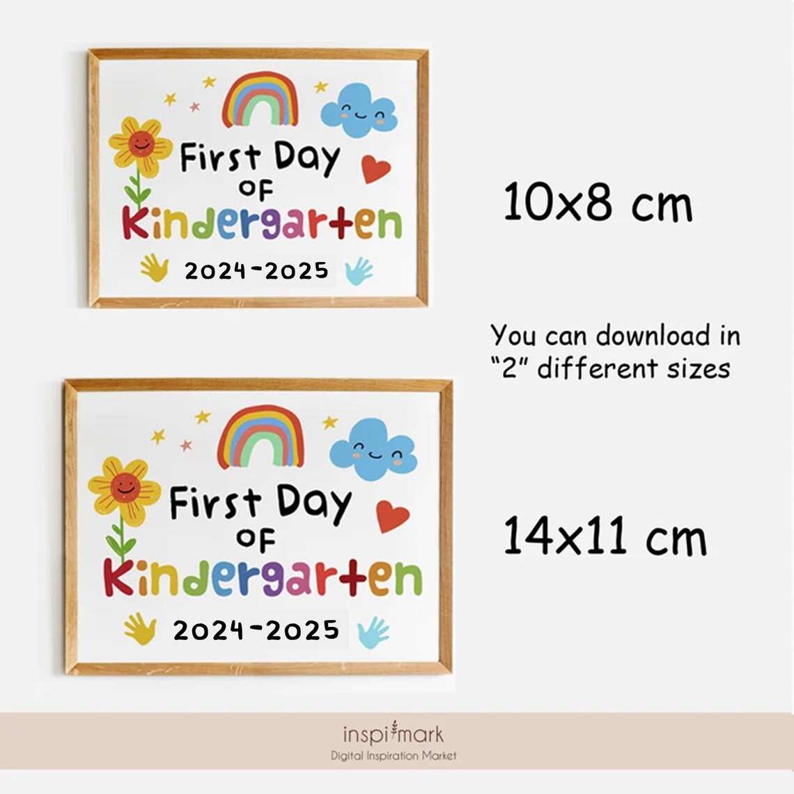 First Day of Kindergarten, Back to School Sign, Printable for First Day ...