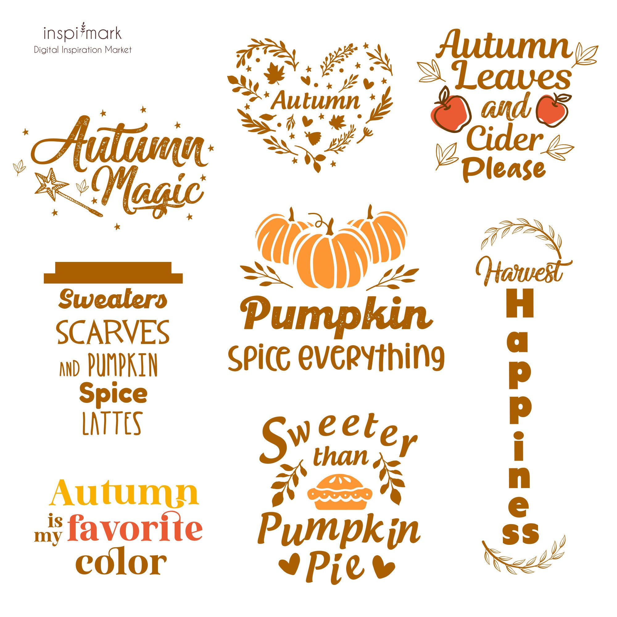 Fall SVG Fall Bundle Fall PNG Bundle Autumn Svg Fall - Etsy