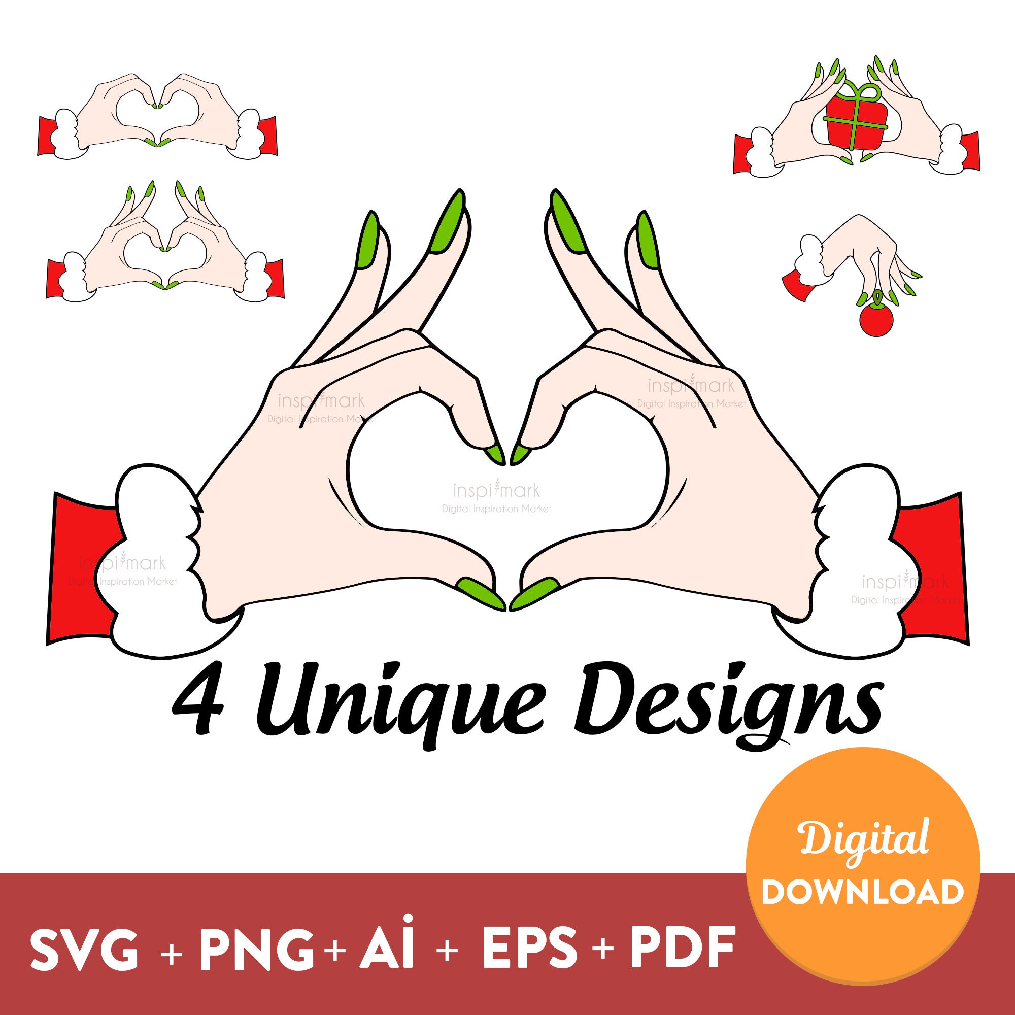 I Love You Hand Sign Svg, I Love You Hand Svg, Christmas Hand SVG ...
