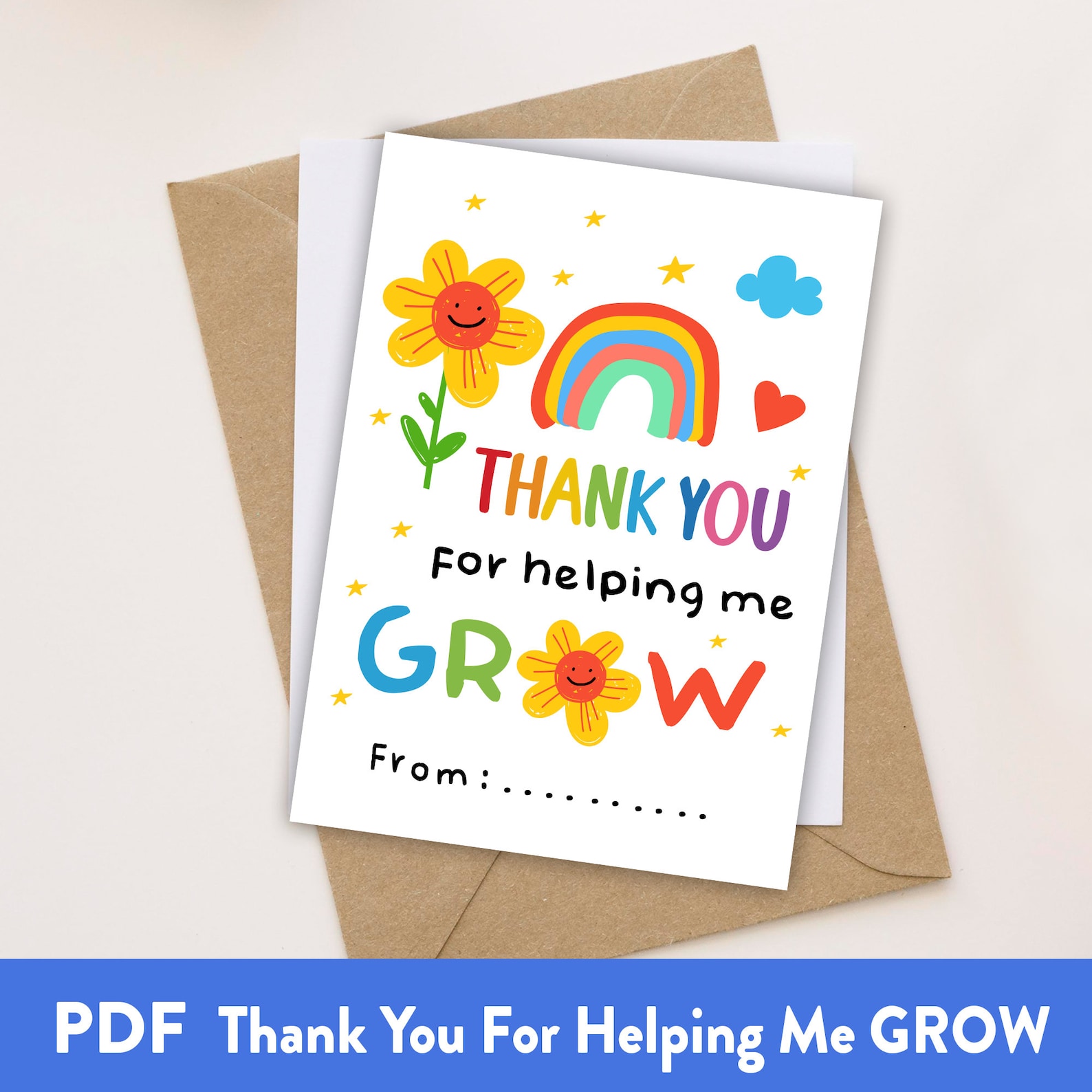 Thank You for Helping Me GROW Tags, Teacher Appreciation Tags, Cactus ...