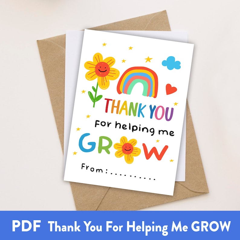 Thank You for Helping Me GROW Tags, Teacher Appreciation Tags, Cactus ...