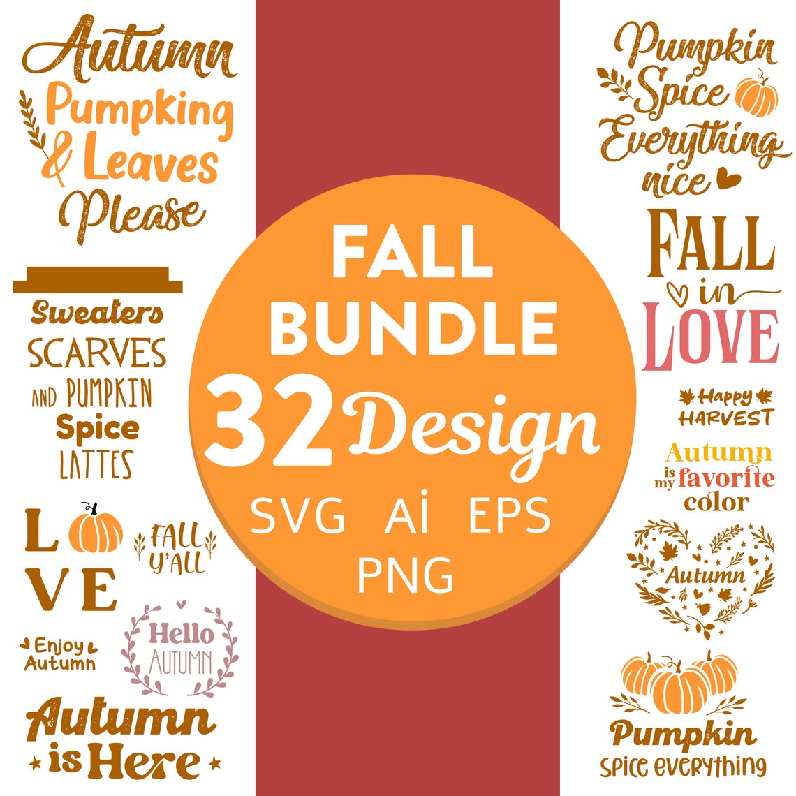 Fall SVG Fall Bundle Fall PNG Bundle Autumn Svg Fall - Etsy