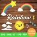 Rainbow Svg Bundle, Cloud Svg, Sun Svg, Cut File, Kids Svg, Baby Svg ...