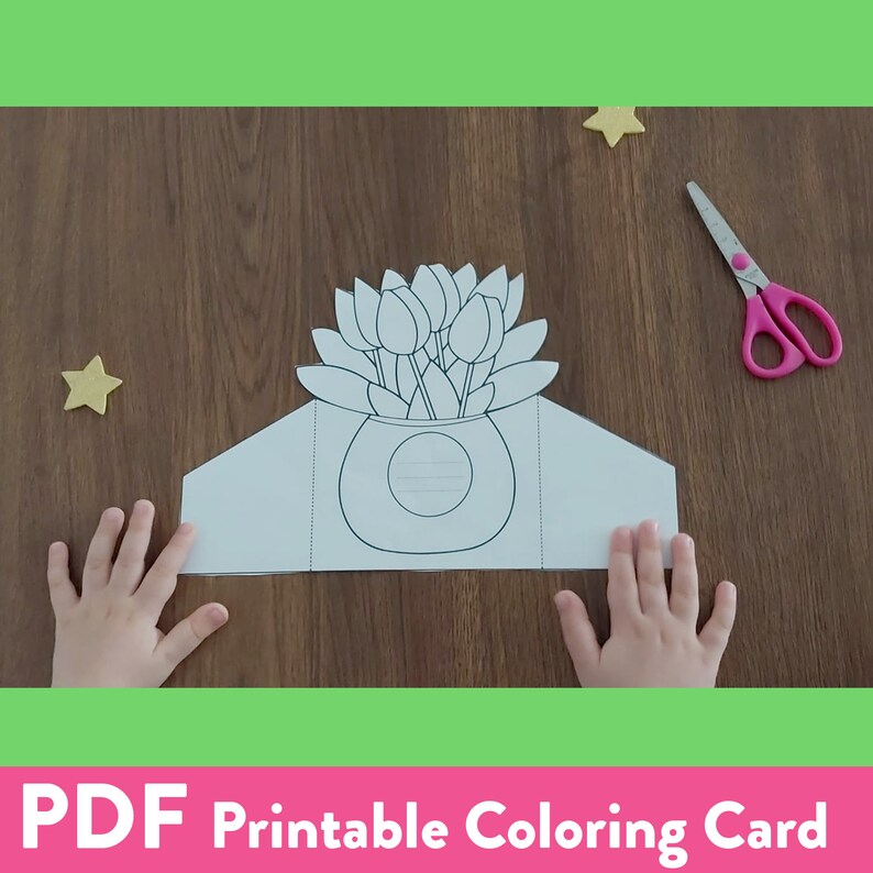 Printable Foldable Mother's Day Coloring Card, Mothering Sunday Mother ...