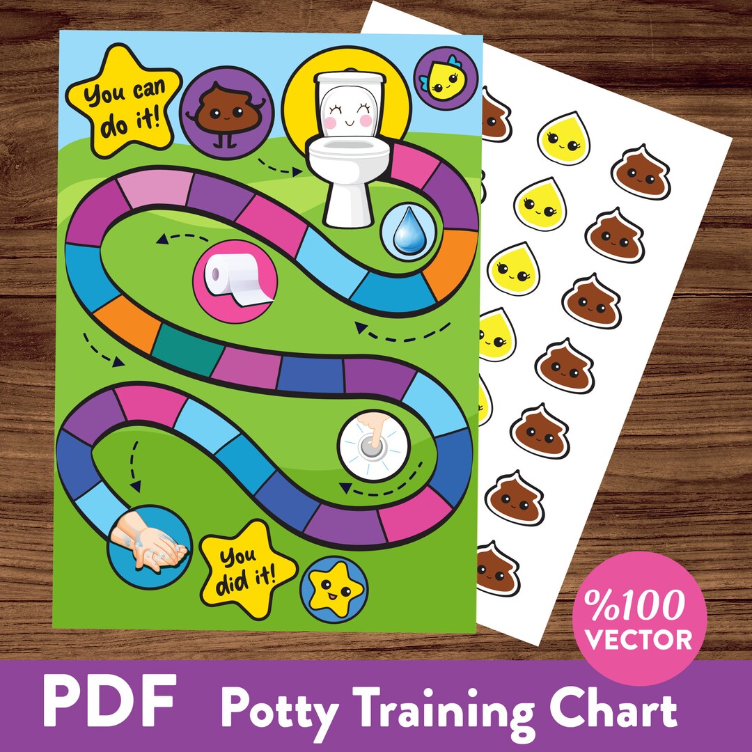 Printable Potty Training Chart, Sticker Chart, Potty Chart, Potty ...