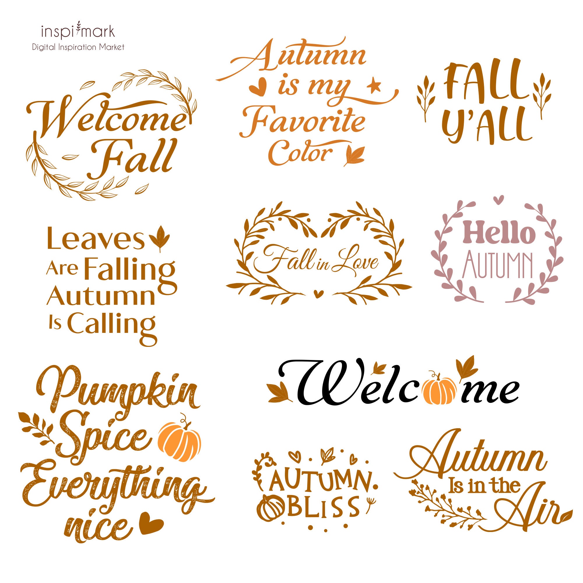 Fall SVG Fall Bundle Fall PNG Bundle Autumn Svg Fall - Etsy