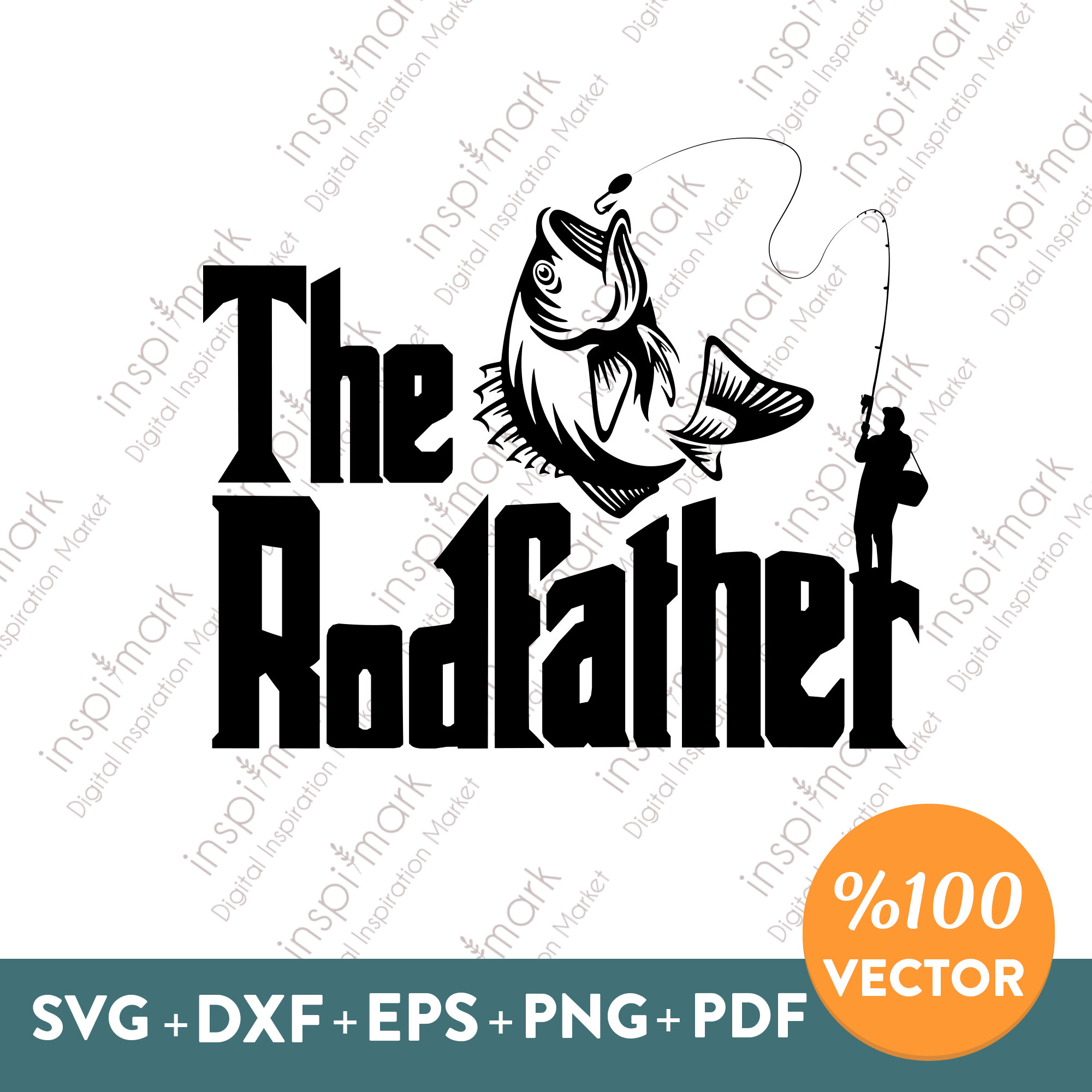 The Rodfather Svg, Fisherman Svg, Fishing Svg, Rodfather Svg, Dad Svg ...