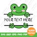 Frog Monogram Svg, Split Name Frames SVG, Frog Name Frame Cut File ...