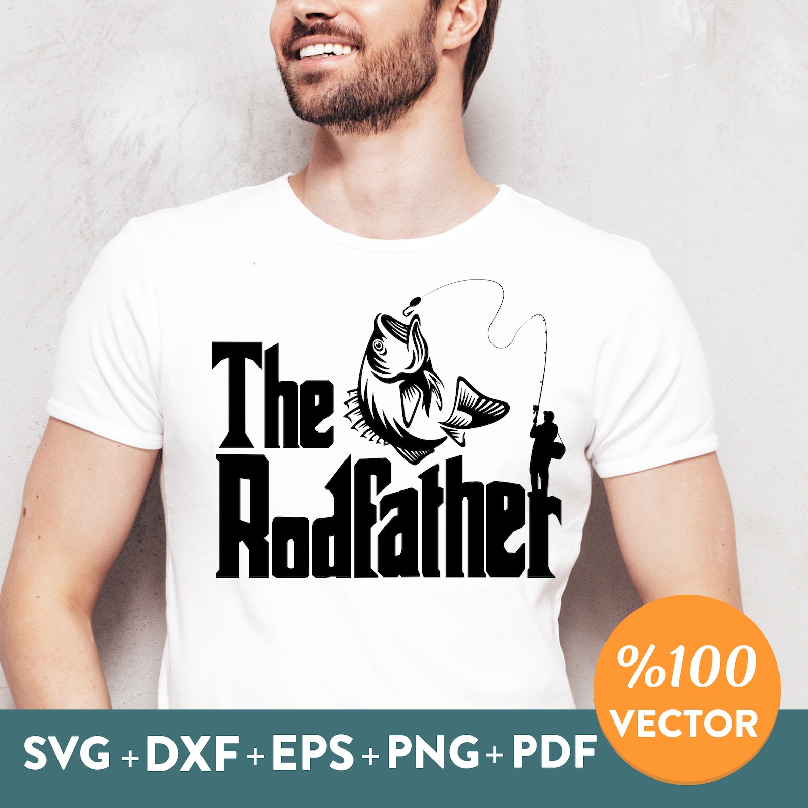 The Rodfather Svg, Fisherman Svg, Fishing Svg, Rodfather Svg, Dad Svg ...