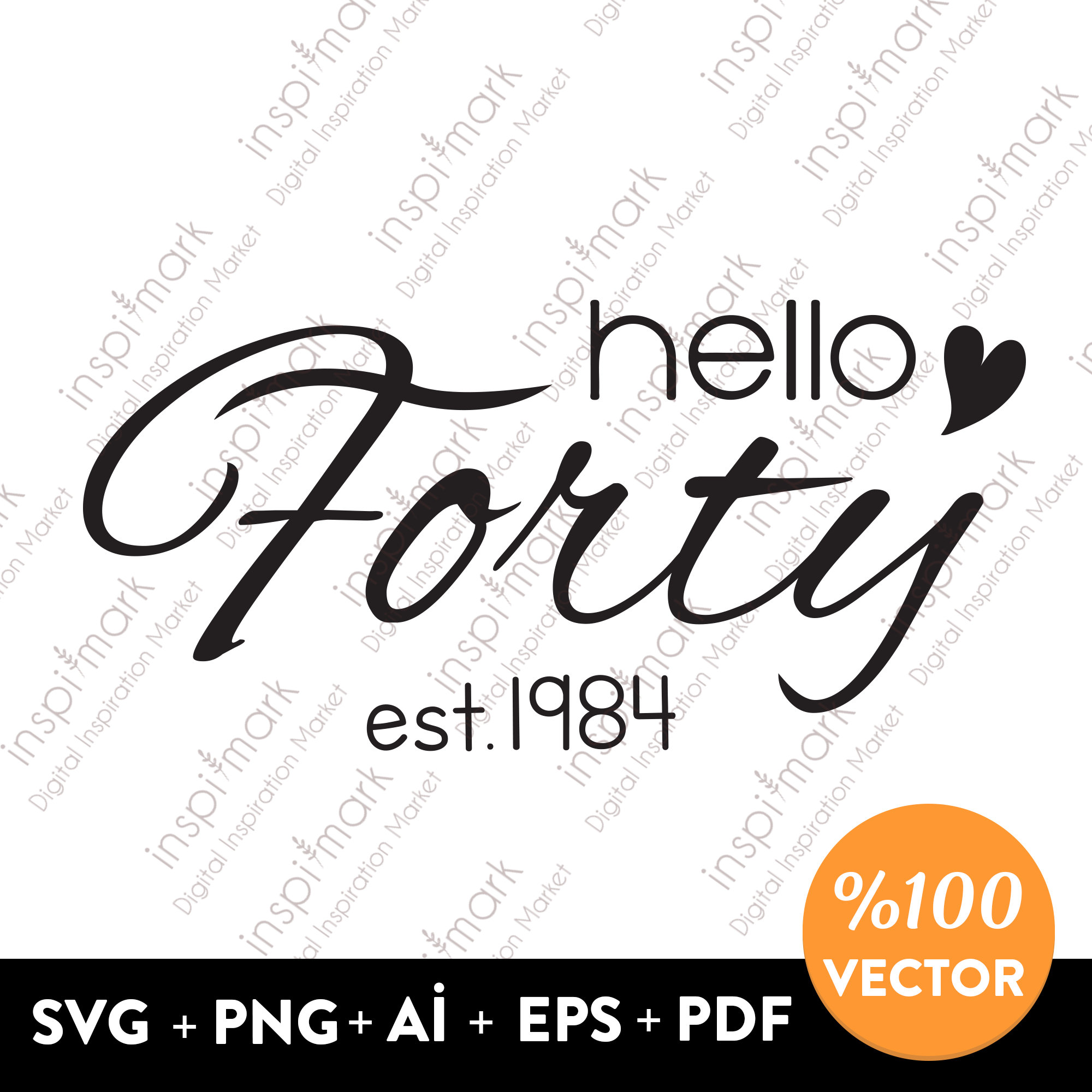 Forty Birthday Svg, 40th Birthday Svg, 40th Birthday Shirt Svg, Hello Forty Svg, Forty Svg - Etsy