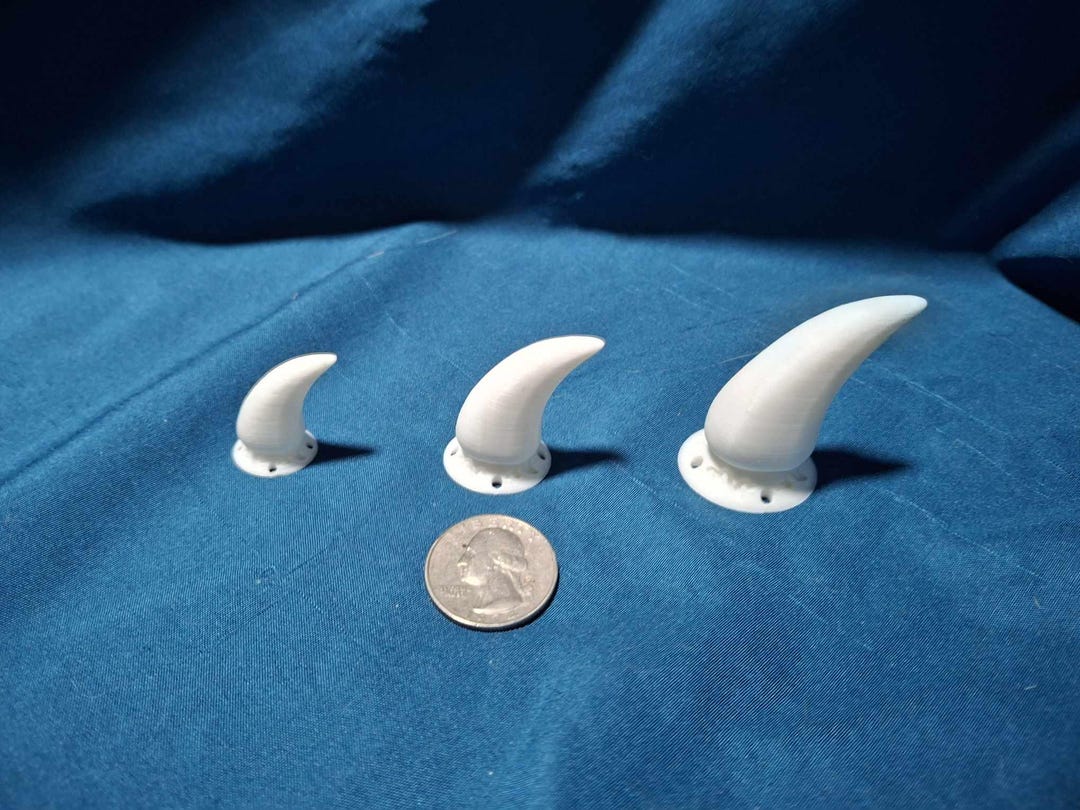 Smooth Curved Fursuit Claws - Ready to Glue or Sew | Custom Colors ...