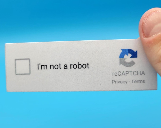 Recaptcha "i'm Not a Robot" Sticker || 85x28mm - Etsy