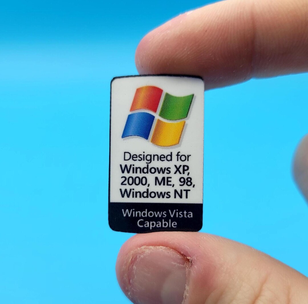 Sticker "designed for Windows XP, 2000, ME, 98, NT & Vista Capable ...