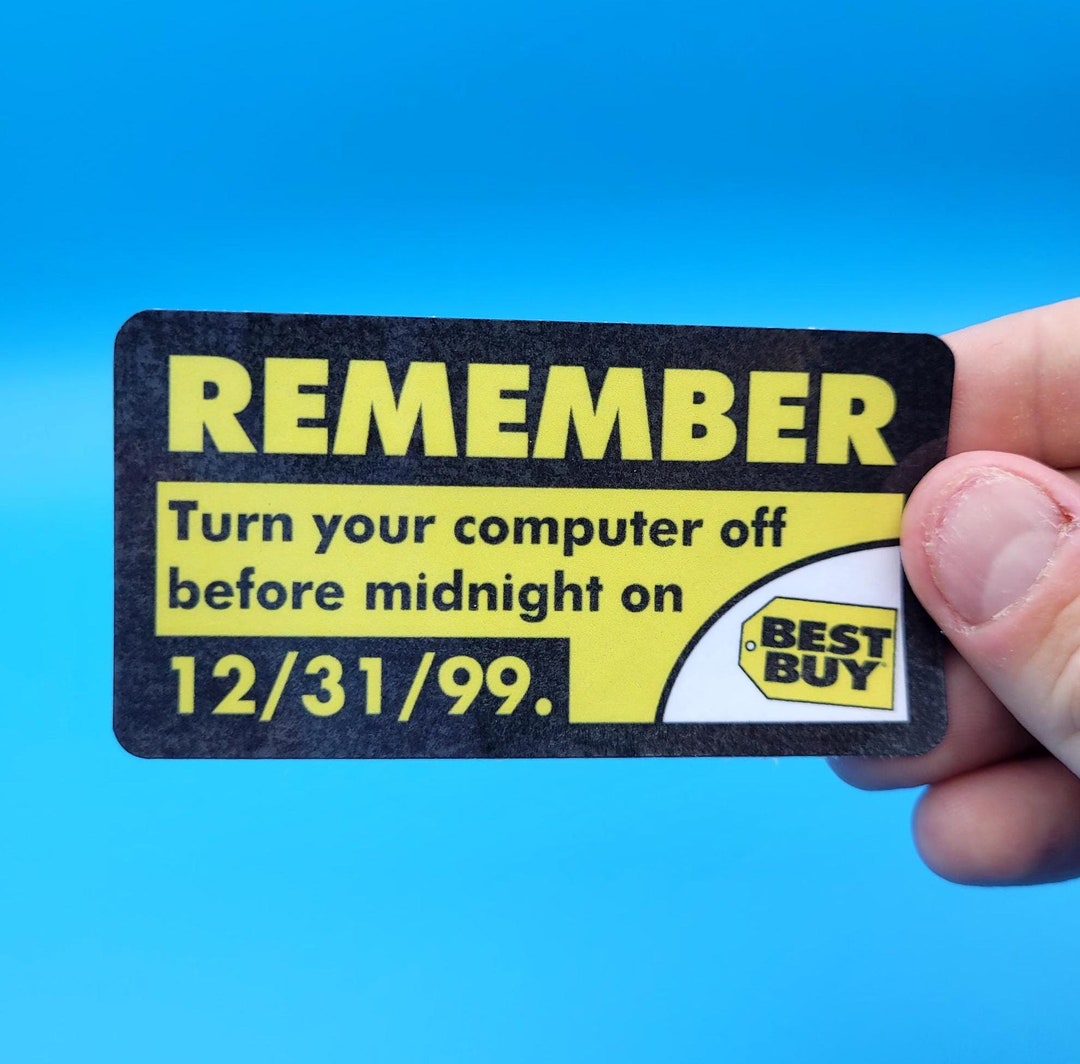 Y2K Best Buy Sticker (remember, Turn off Your Computer) || 85x44mm - Etsy
