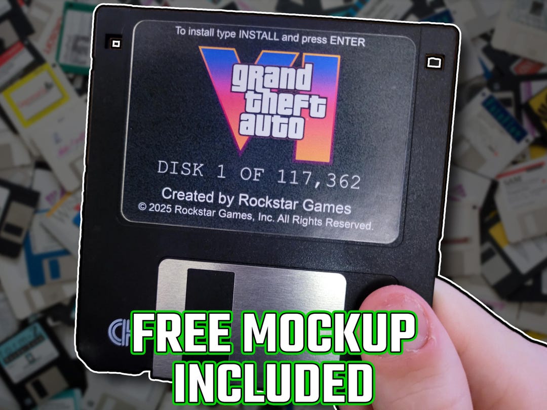 Custom Floppy Disk, Video Game 3.5-inch Diskette With ANY Game or Logo ...