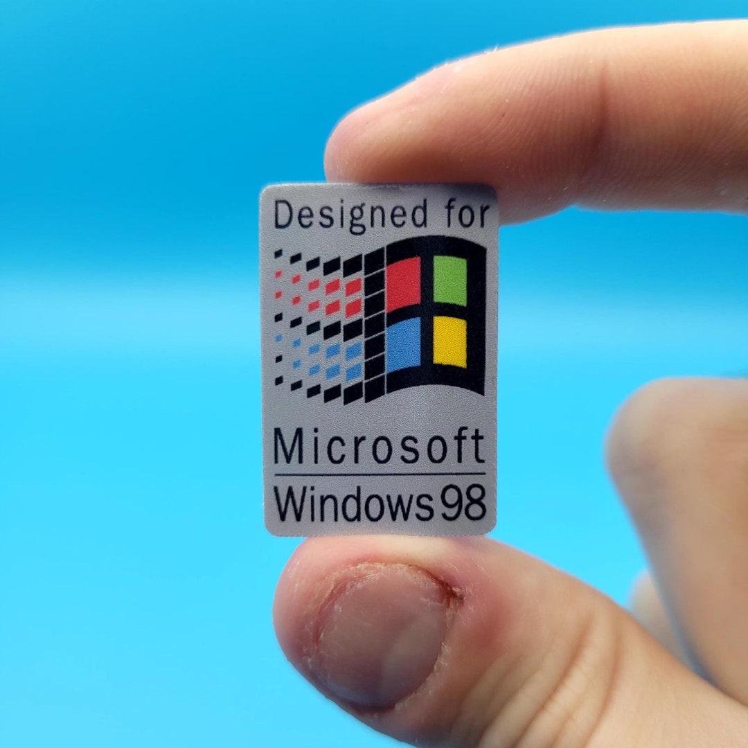 Retro Sticker "designed for Windows 98" || 20x31mm (pack of 2) - Etsy