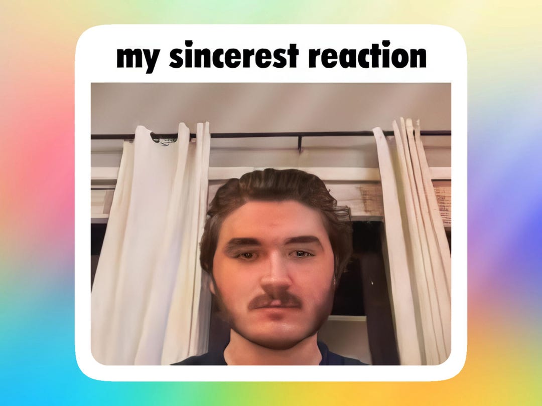 Jschlatt Sticker, My Sincerest Reaction || 54x49mm - Etsy