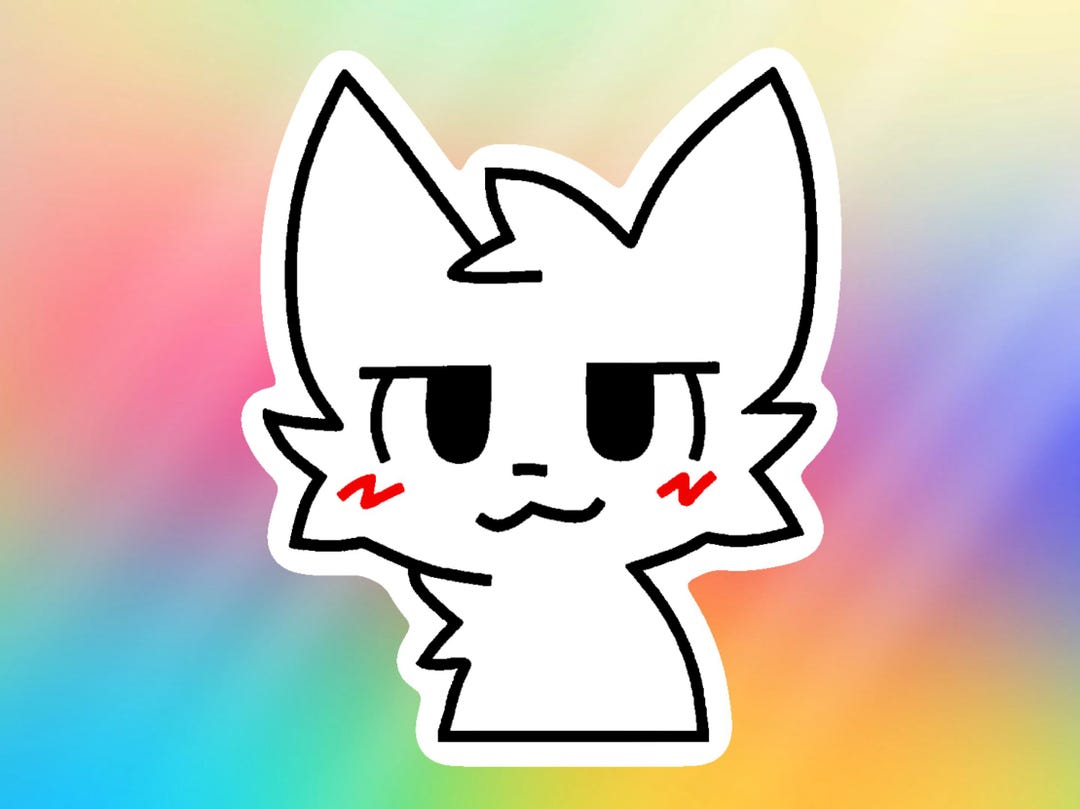 Boykisser Sticker, Cute Smug Furry || 54x64mm - Etsy