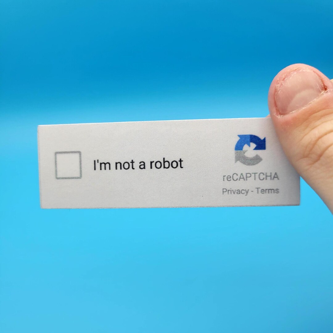 Recaptcha "i'm Not a Robot" Sticker || 85x28mm - Etsy