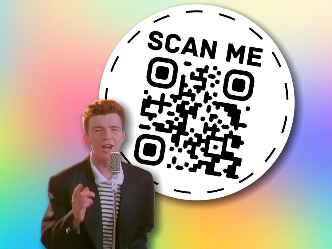 Rickroll Prank Sticker Pack of 10, Funny Meme Trolling || 2x2 Inches - Etsy